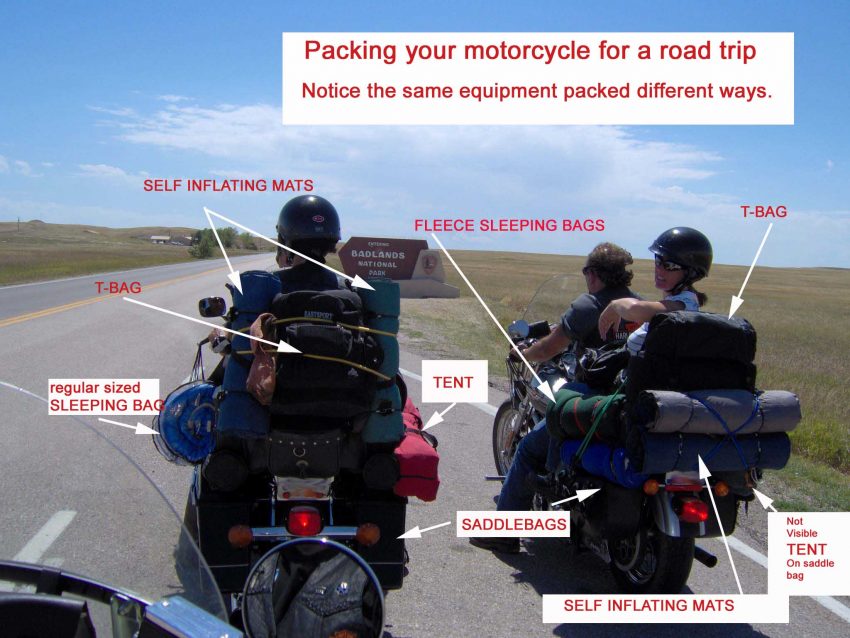 Packing Checklist for your motorcycle road trip!