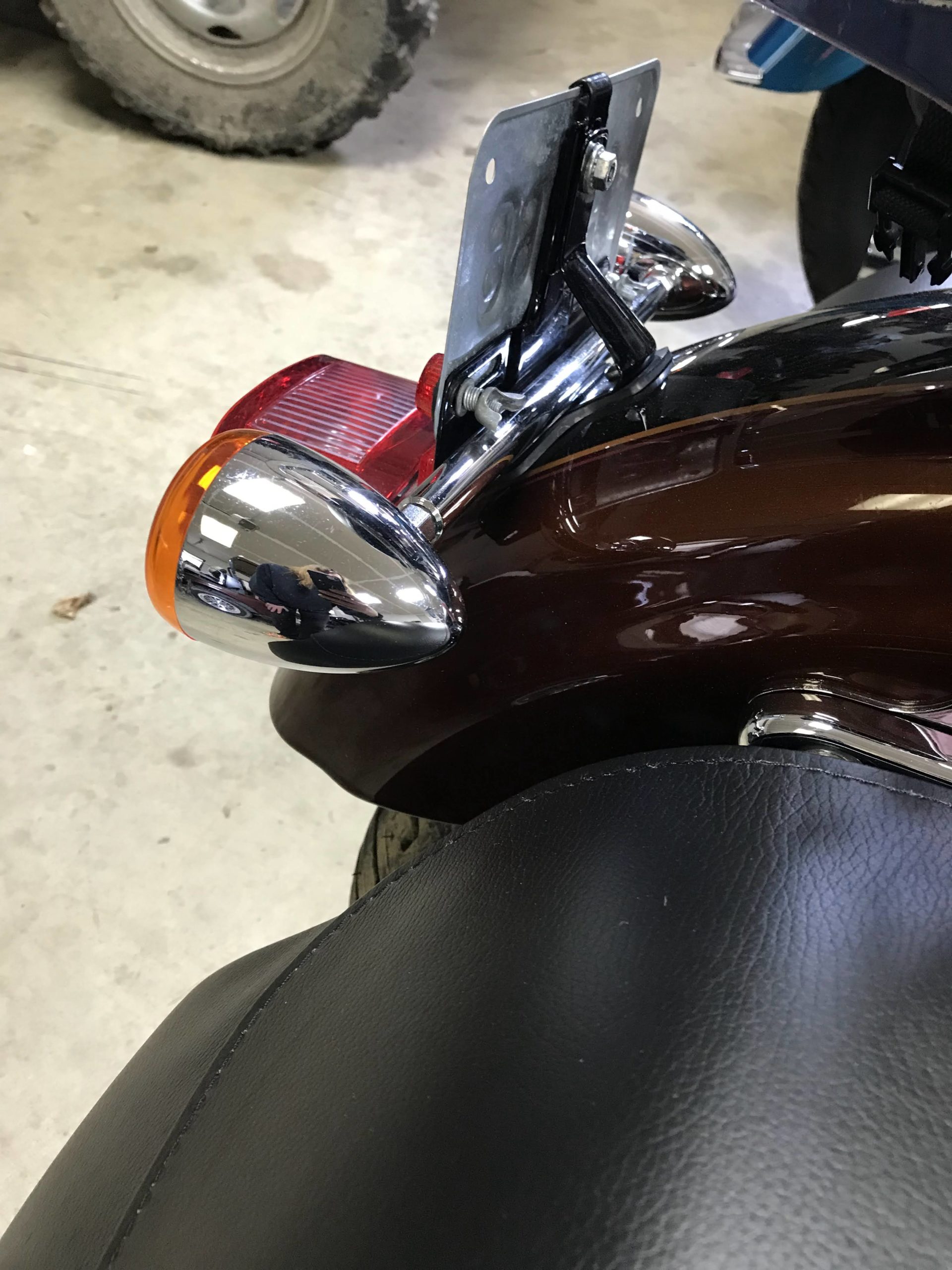 Relocating the Rear Turn Signals on Harley